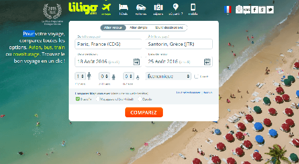 Comparateur Liligo - Santorin